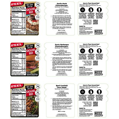 Ground Beef Stock Labels