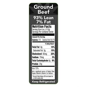 Ground Beef Stock Labels