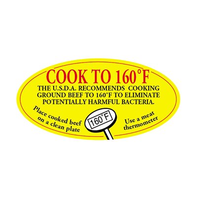 COOK TO 160 DEGREES FAHRENHEIT